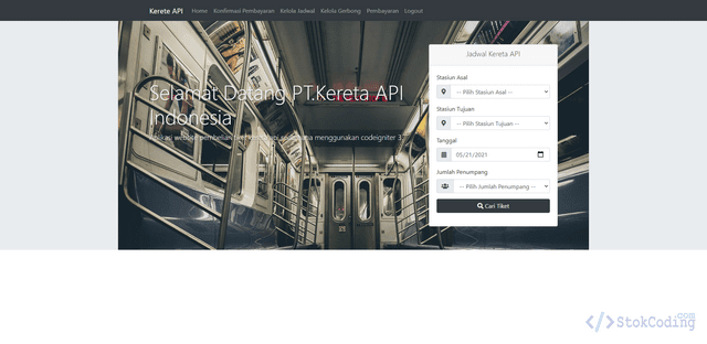 Aplikasi Pembelian Tiket Kereta Berbasis Web (Codeigniter)