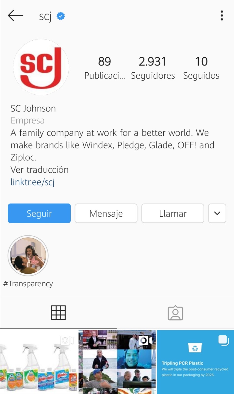 Tienda Virtual Sc Johnson : Contacto