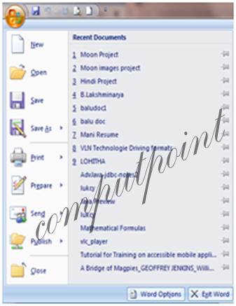 CompuTPoint: Office Button in Ms Word