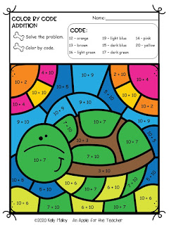 An Apple For The Teacher: Pets Color By Number Worksheets