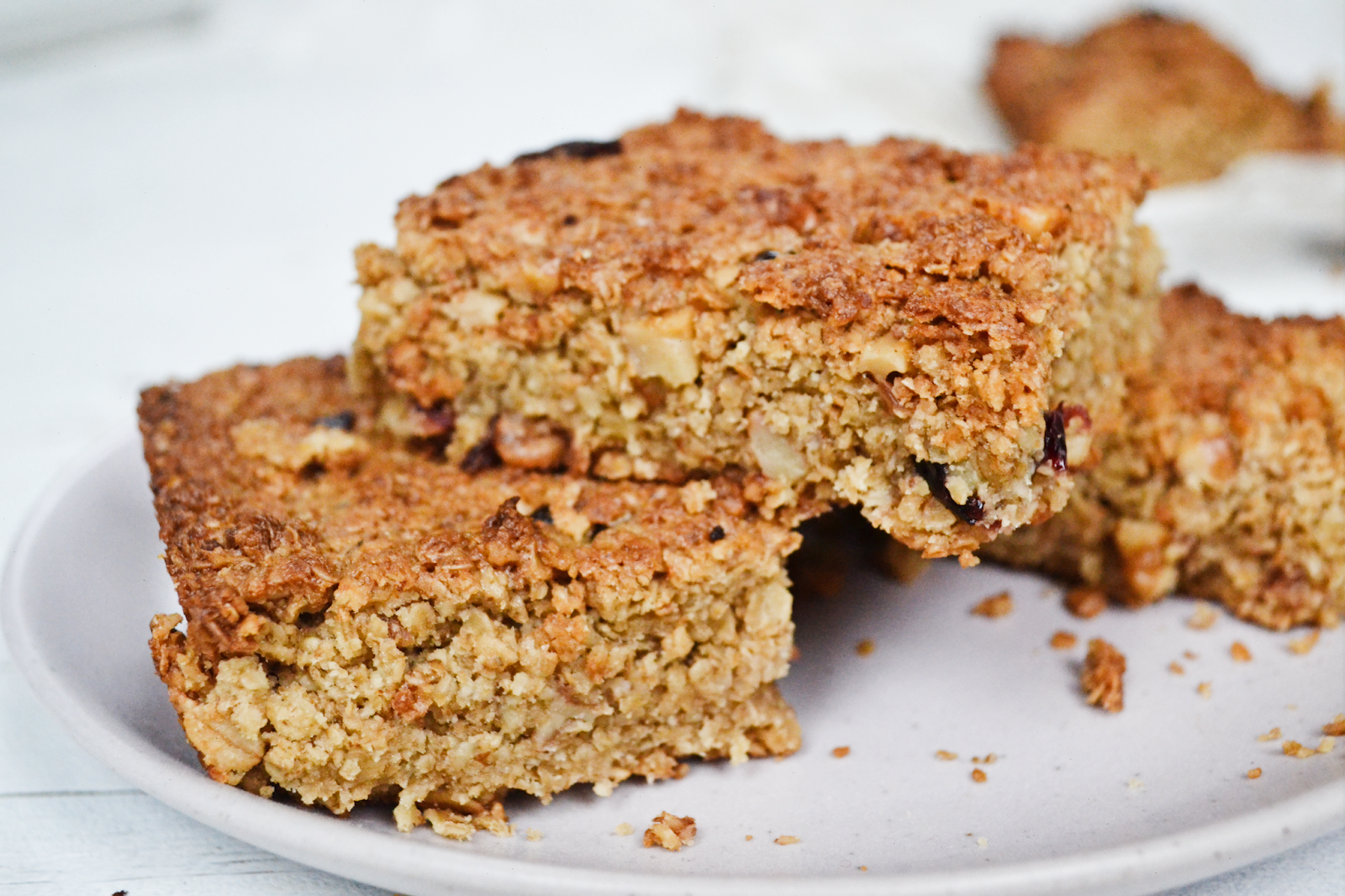 Cranberry And Walnut Flapjack | Vegan | Shannon Michelle