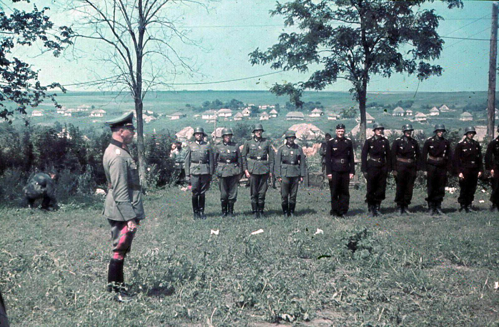 World War II in Color: Award Ceremony of 11. Panzer-Division