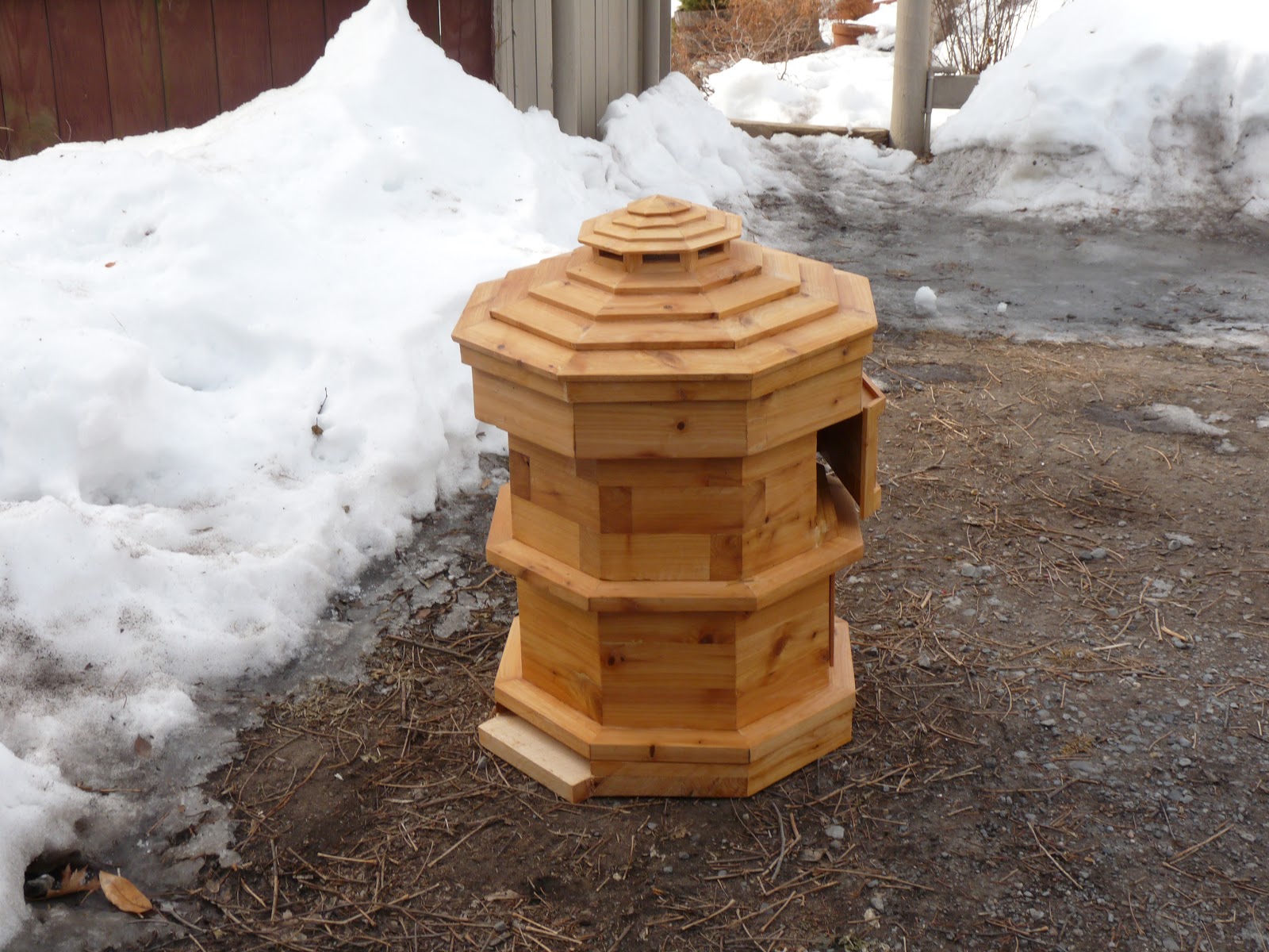 Pete's Bees, A Feral Hive Recovery: New octagonal observation hive