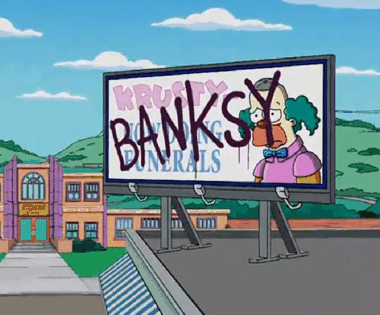 Banksy's Opening For "The Simpsons"