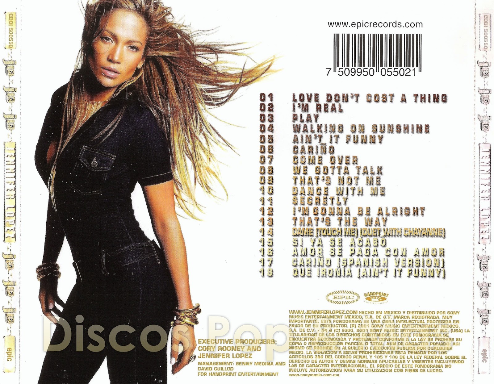 Discos Pop & Mas: Jennifer Lopez - J.Lo (Latin Edition)