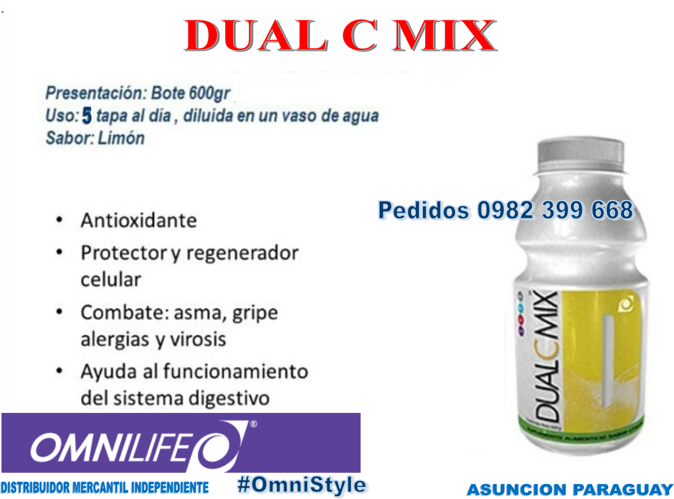 PRODUCTOS OMNILIFE NUEVOS PACKS AVANZADOS: DUAL C MIX