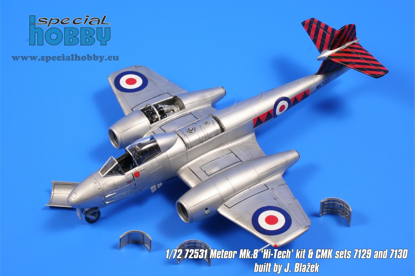 72531 Gloster Meteor F Mk.8 1/72 se sety CMK 7129 a 7130
