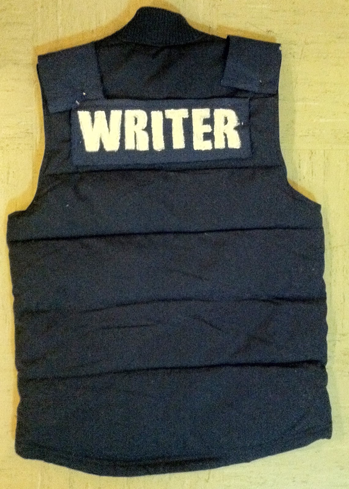 Chuck Does Art: DIY Richard Castle 'WRITER' Vest Costume