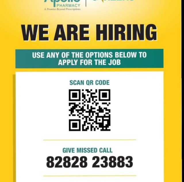 UDYOG ADDA: Apollo Pharmacy Hiring Now Multiple Positions Apply Now share with Job seekers