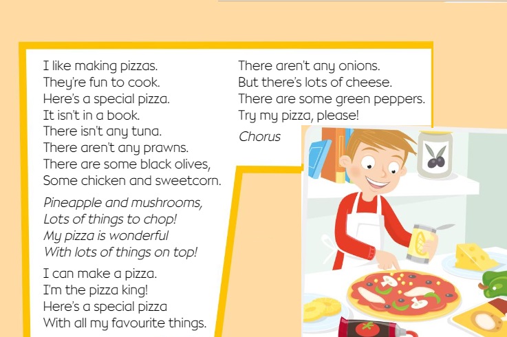 English León Felipe 3º: Unit 2- Song: Making a pizza