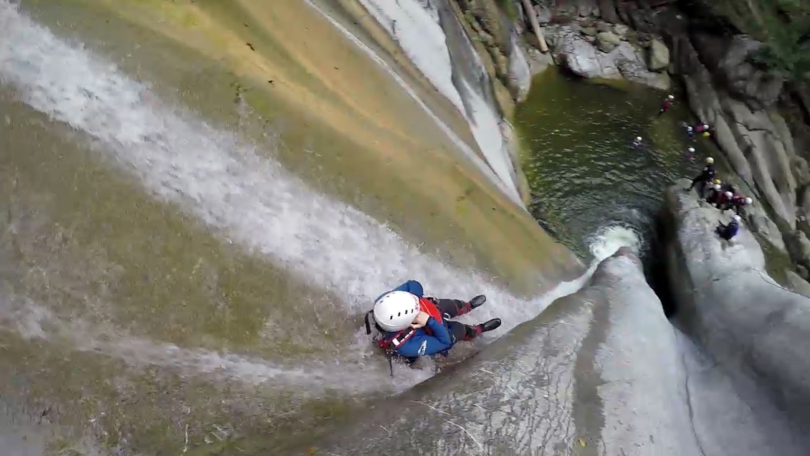 Canyoning At Chli Schliere In Switzerland.