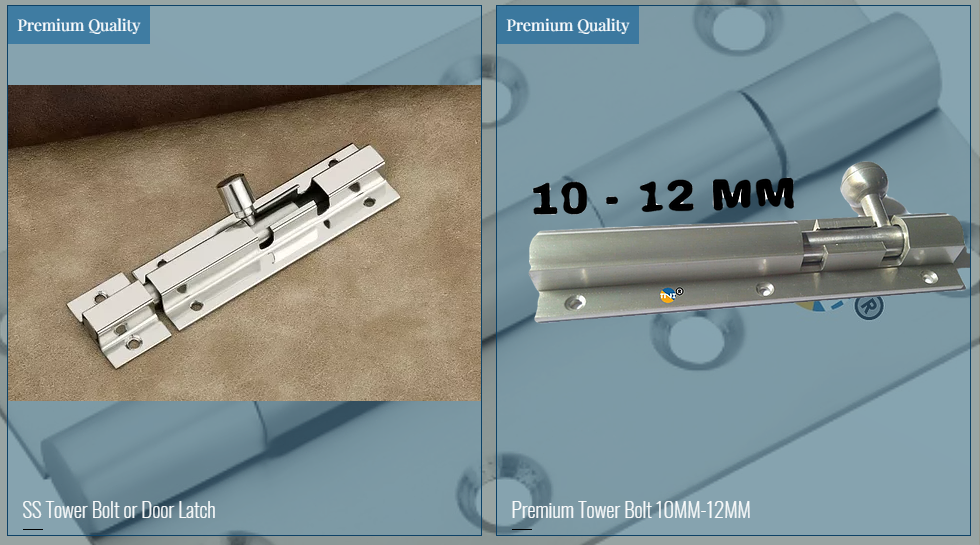 TYPES OF PREMIUM TOWER BOLTS