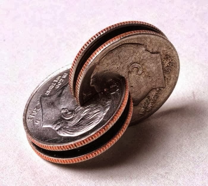 Interlocking Coin Sculptures by Robert Wechsler - Ye Kya Chutiyapa Hai