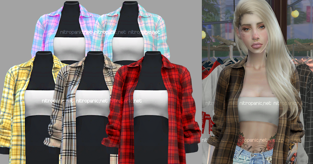 Tube Top BF Shirt for The Sims 4