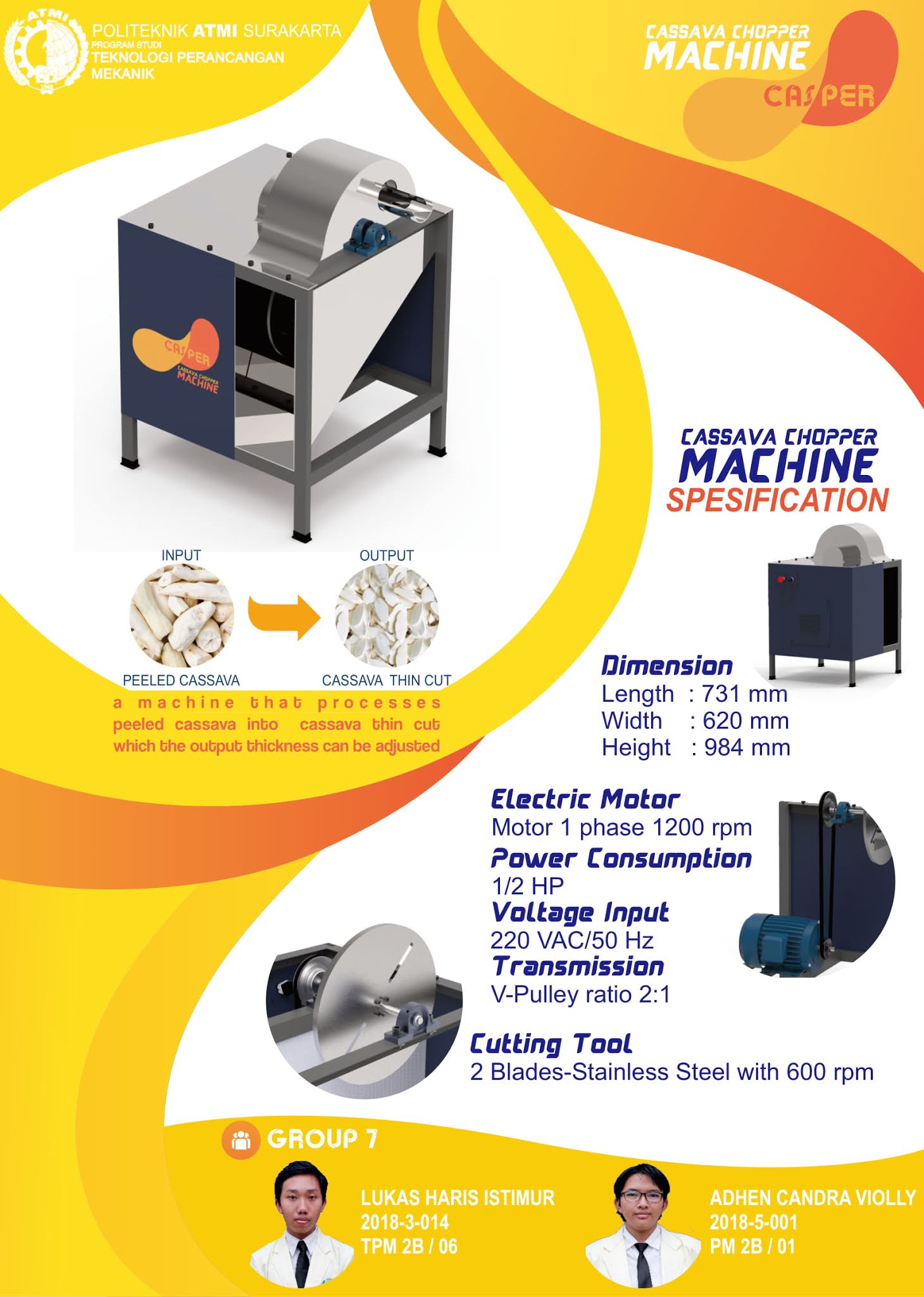 Simple Machine Project - "Cassava Chopper Machine" - Adhen Candra's ...