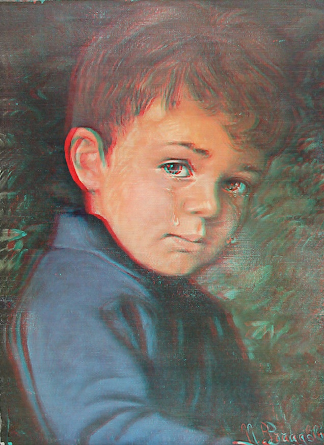 Bruno Amadio, ou "Giovanni Bragolin" o pintor das crianças chorando, as ...