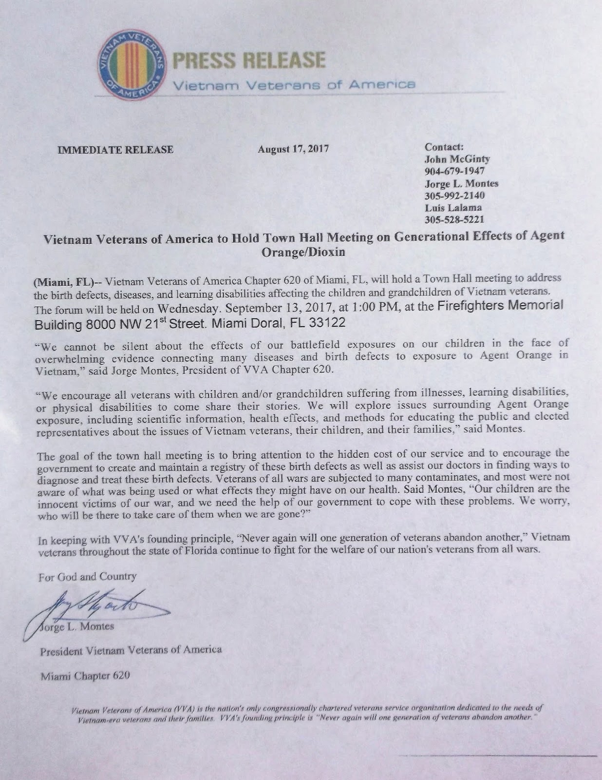 Veterans of Foreign Wars Post 10212 Miami, Florida, Jose Marti / Sgt ...