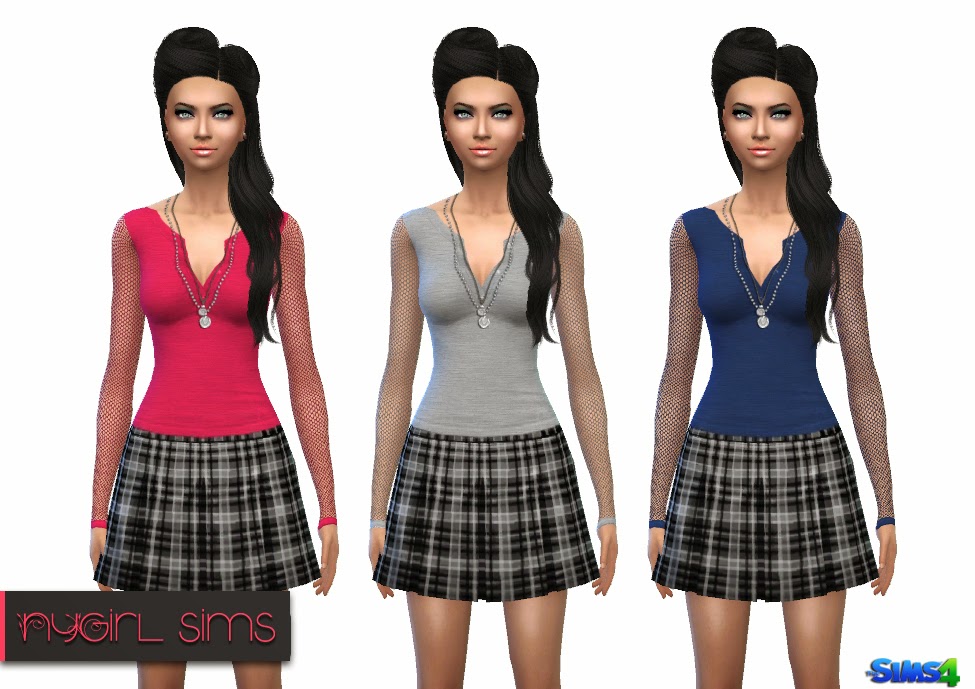 NyGirl Sims 4: Mesh Sleeve Skull Shirt