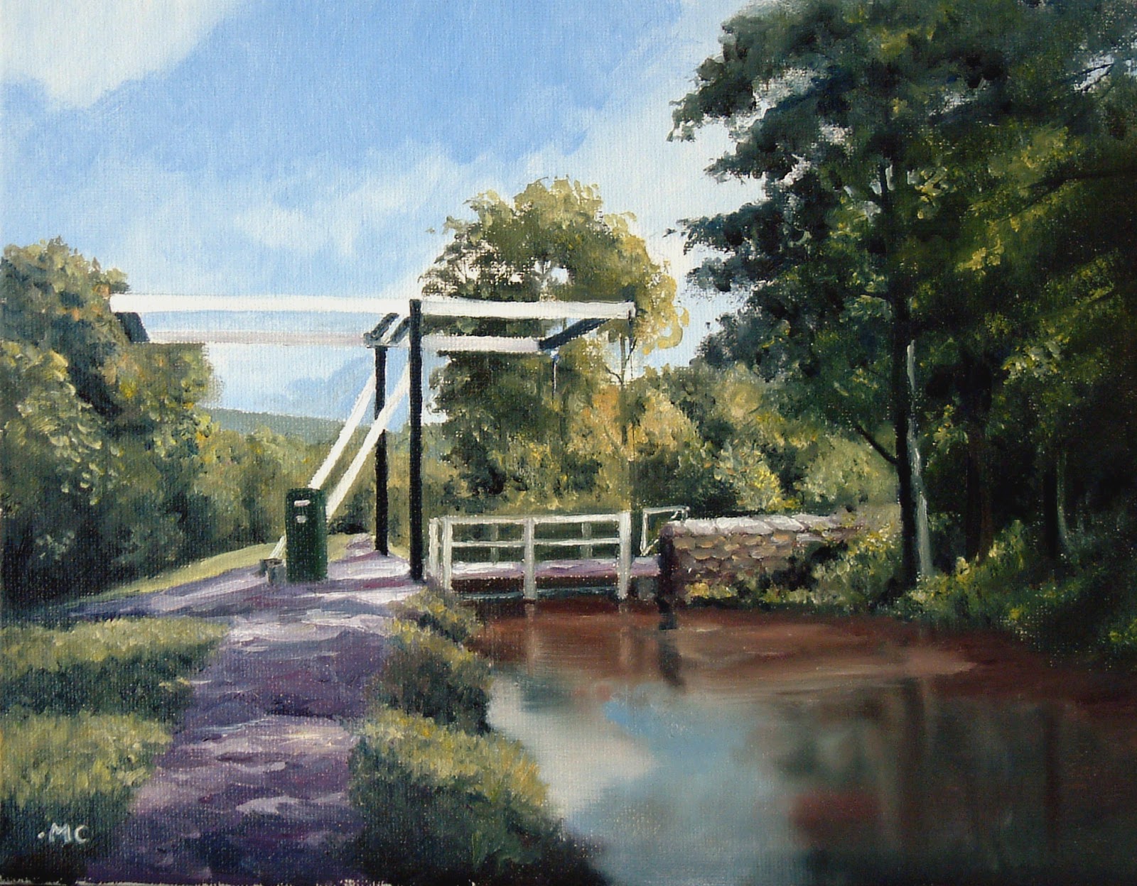 Carmarthen Artist: Painting of Talybont on Usk