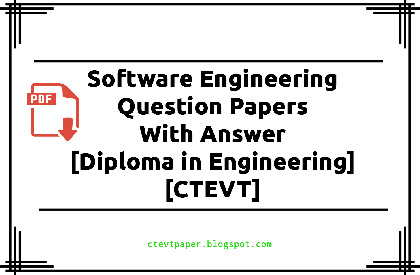 Question Paper Solution Software Engineering CTEVT question-paper-solution-software-engineering-ctevt