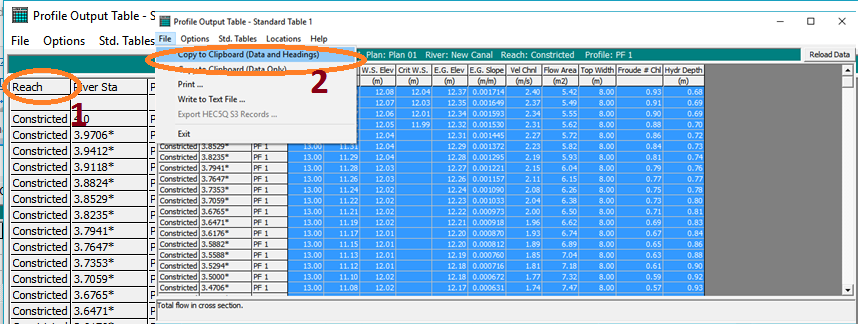 HEC-RAS Tutorial: Check Water Surface Profile