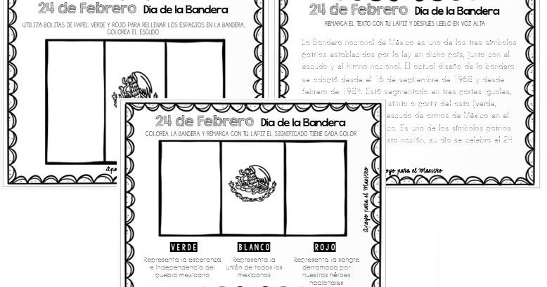 Apoyo para el maestro: Día de la Bandera Mexicana