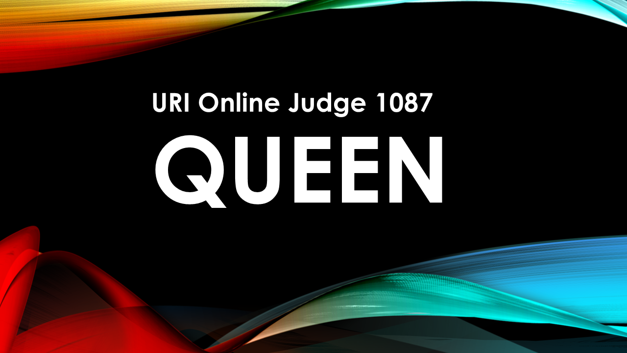 Uri Online Judge Solution 1087 Queen