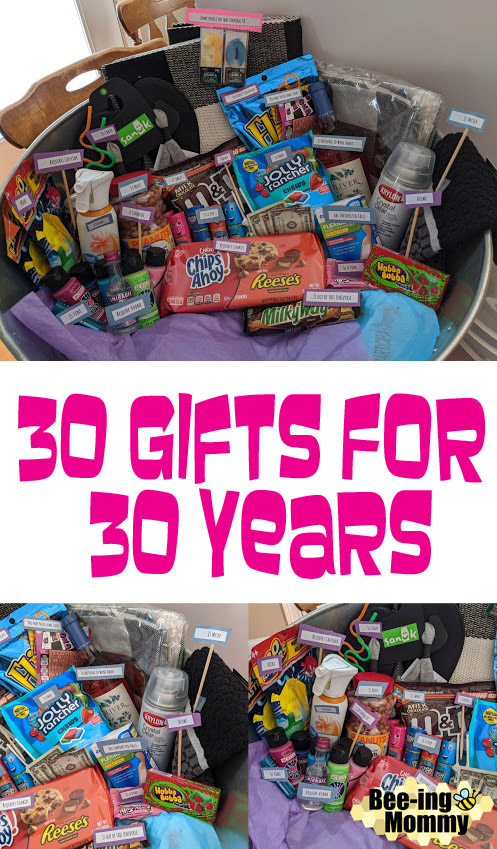 30 Gifts for 30 Years Gift Basket