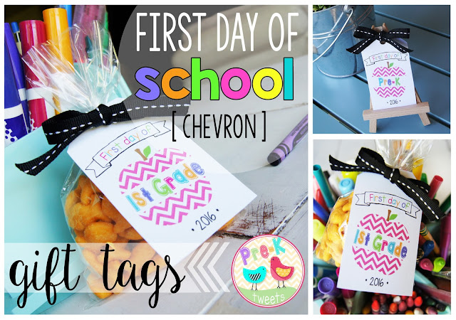 Pre K Tweets First Day Of School Gift Tags pre-k-tweets-first-day-of-school-gift-tags