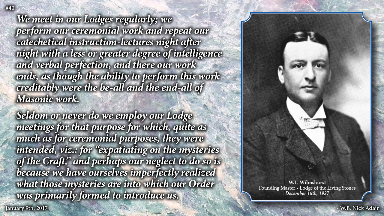 Masonic Insights: Meaning of Masonry - W.L. Wilmshurst