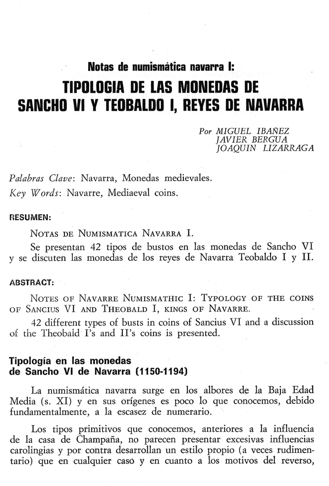 numisarchives: Tipología de las monedas de Sancho VI y Teobaldo I ...
