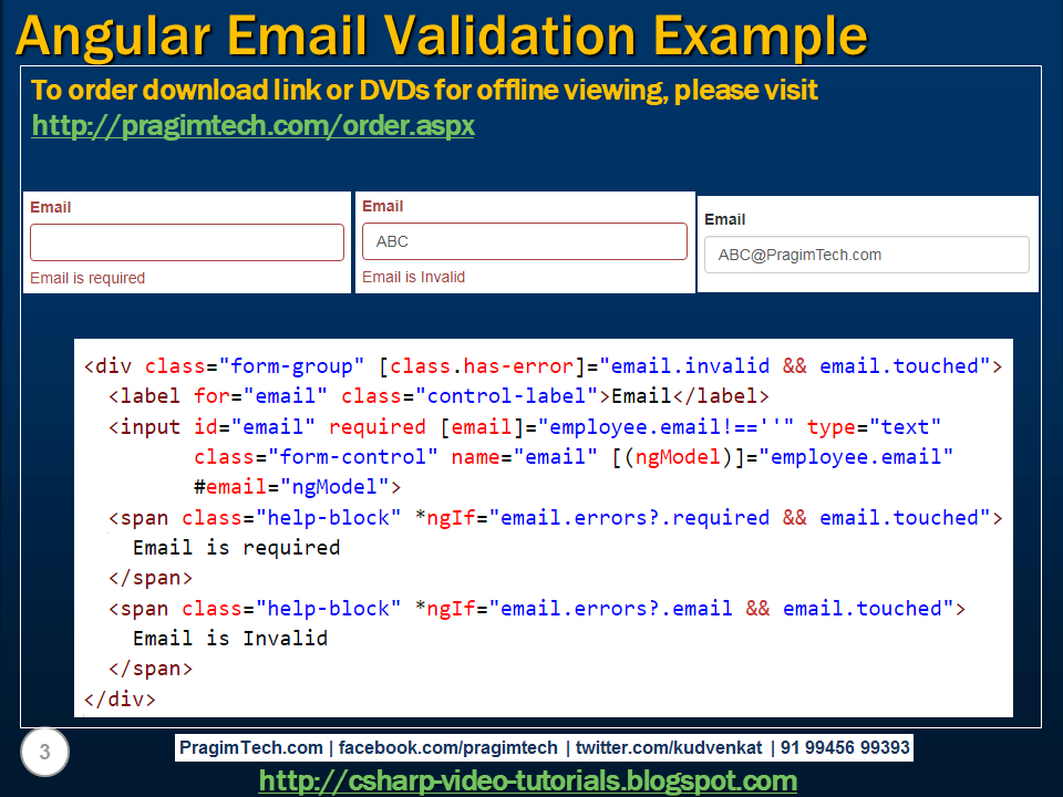 Sql Server Net And C Video Tutorial Angular Email Validation Example Slides