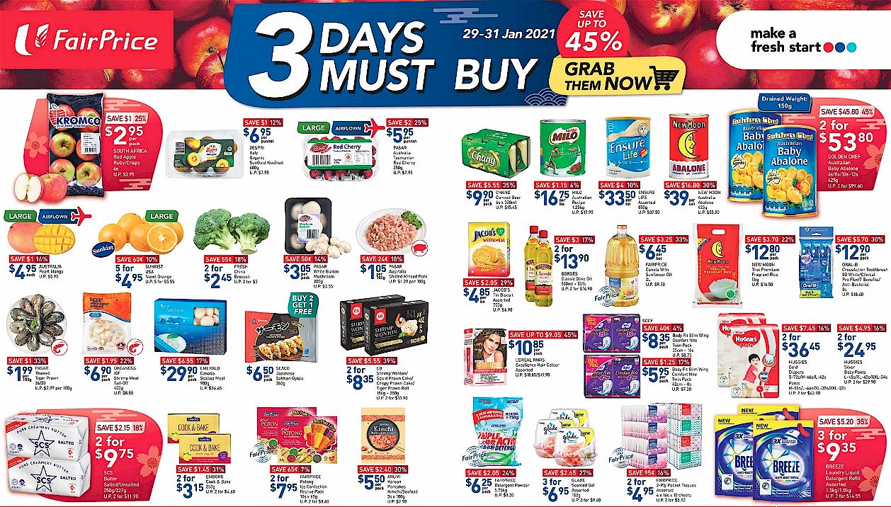 All Singapore Deals: FairPrice 3 Days Weekend Promotion With Savings Up ...
