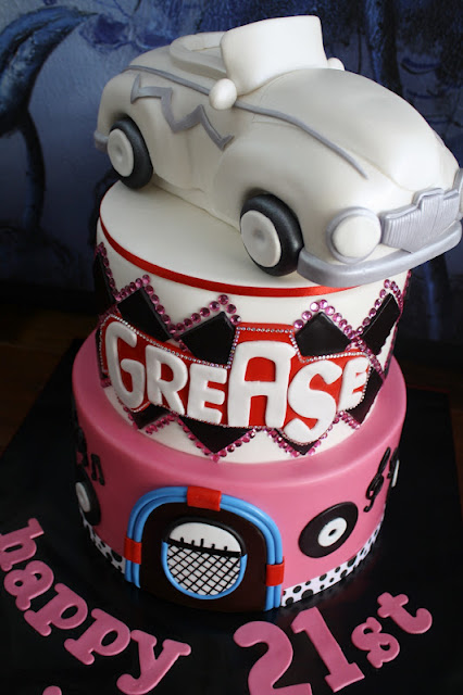 Sandy's Cakes: Jessica's Grease Cake for her 21st