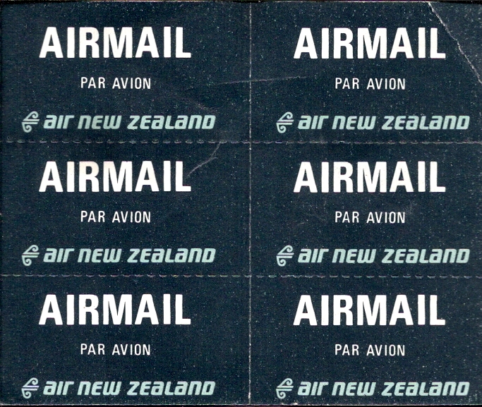 International Airmail And Priority Mail Labels: New Zealand: "Air New ...