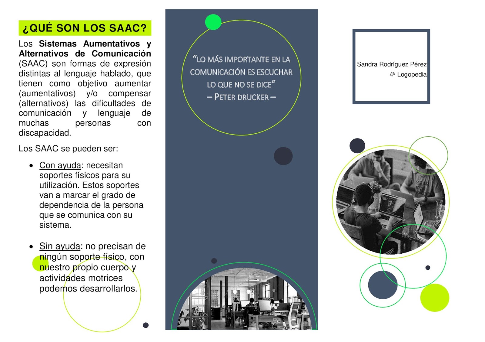 Logopedeando con Sandra: Tríptico SAAC