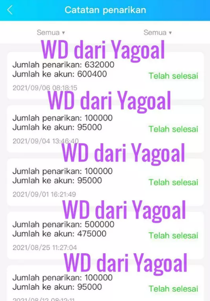 YaGoal BUKAN Penipuan dan benar membayar membernya