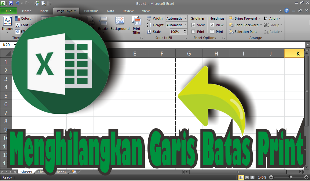 Cara Menghilangkan Garis Putus Putus Page Breaks di Excel 2010 ...