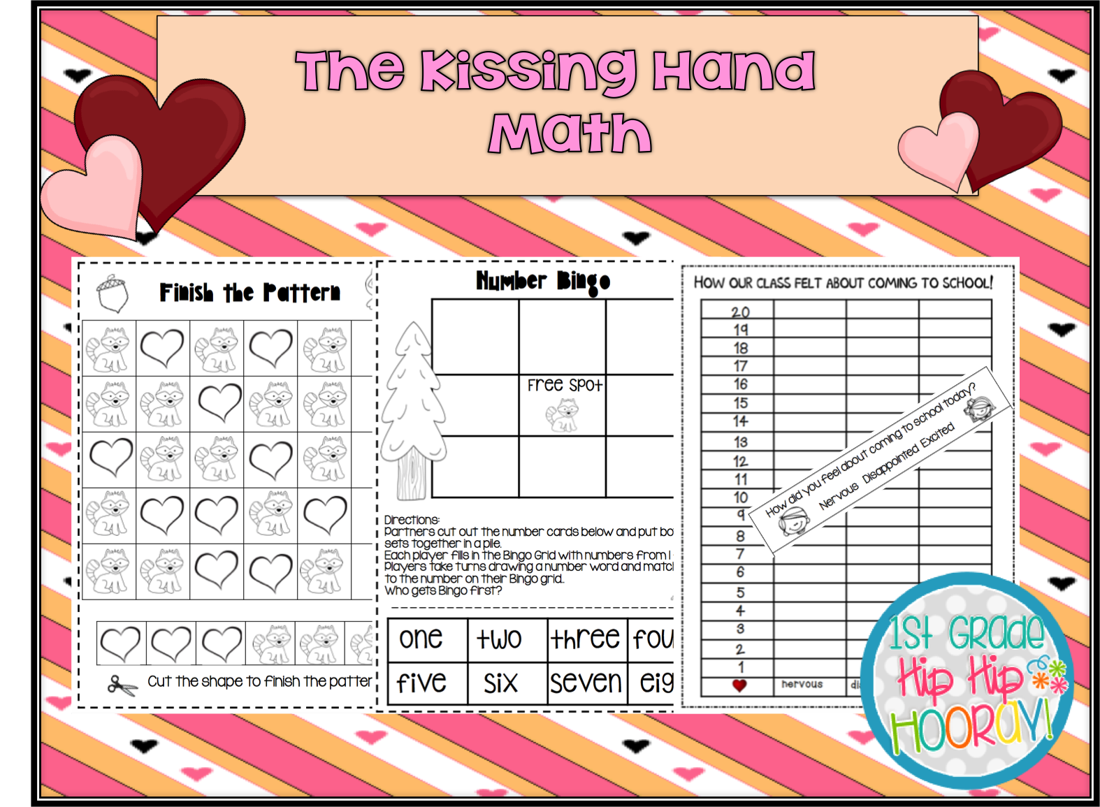 1st Grade Hip Hip Hooray!: The Kissing Hand...Craft and Activities