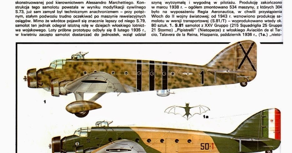Italian Aircraft of WWII: Italian Camo 6 - Savoia-Marchetti SM 81 ...