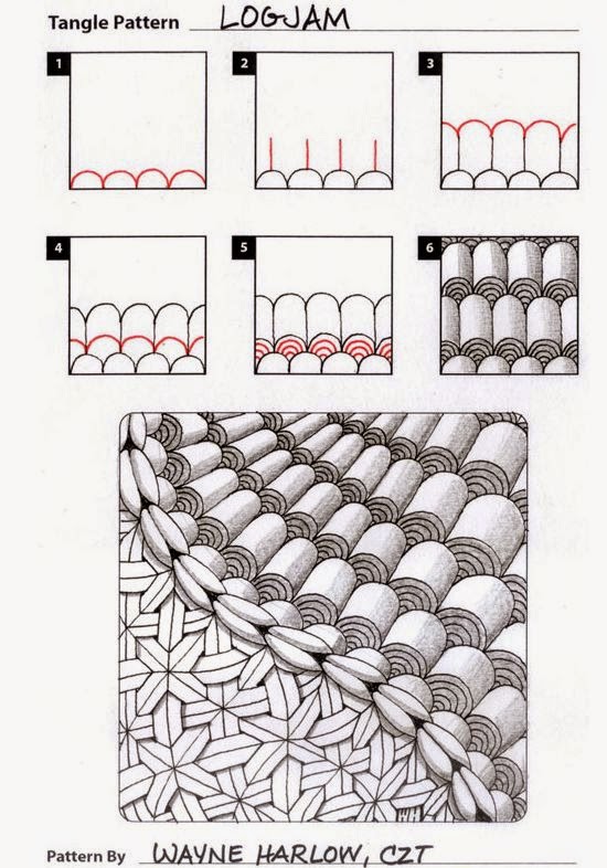 Zentangle, rustgevend tekenen: Zentangle basispatronen, stap voor stap 4