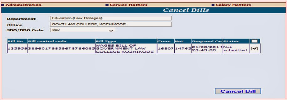 E-Submission of SPARK Bills