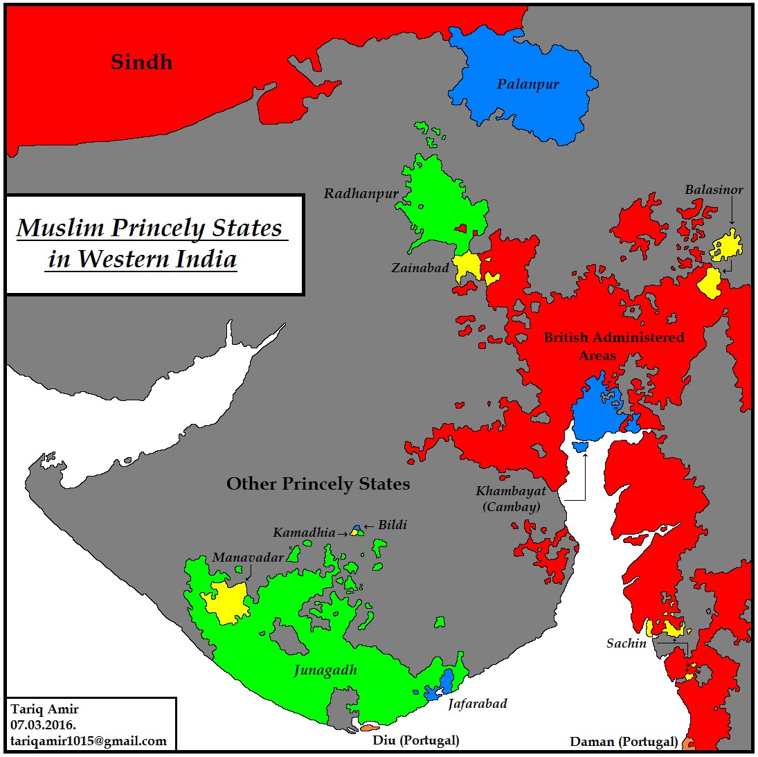 Pakistan Geotagging: 131 - The Disputed States III: Junagadh
