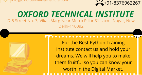 PYTHON COURSE IN LAXMI NAGAR |Oxford Technical Institute|