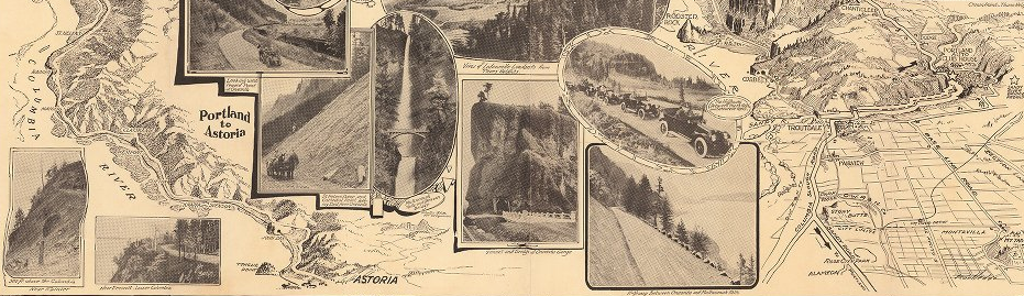 US Route 30/Columbia River Highway; old US 30 on the Historic Columbia ...