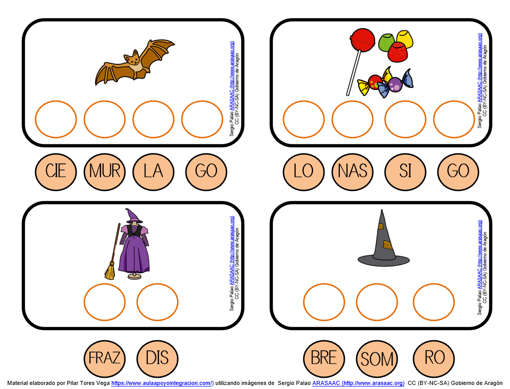 Ordena las sílabas: Halloween