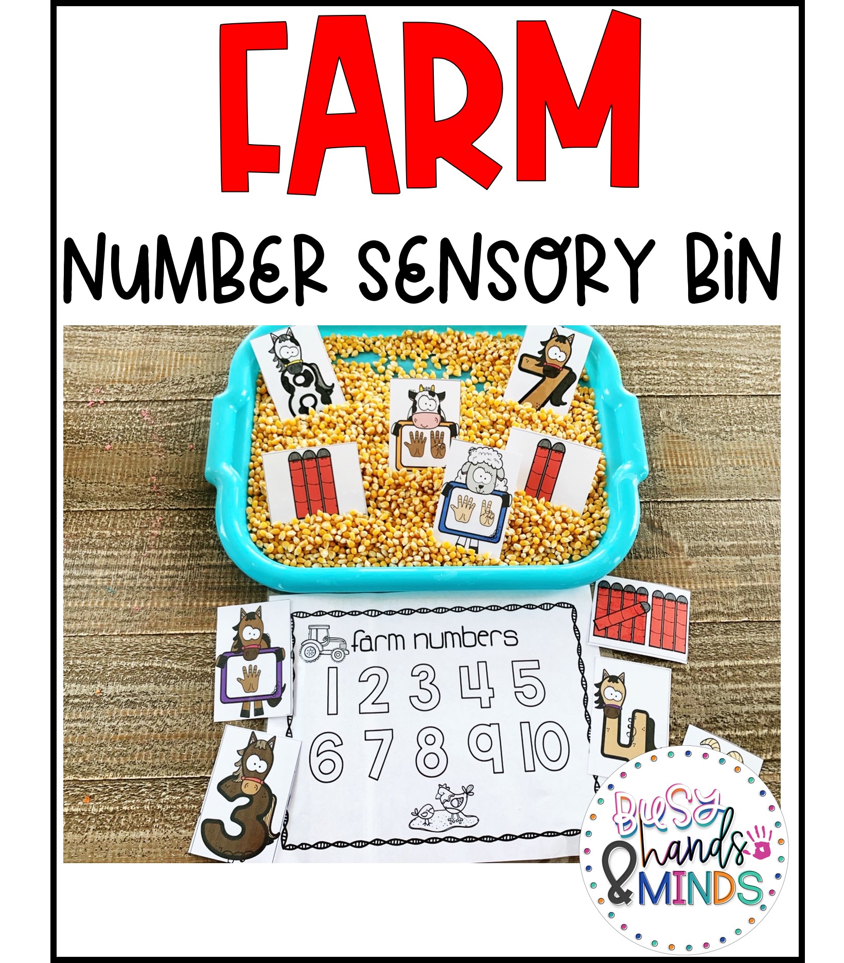 Number Sensory Bins | Busy Hands and Minds