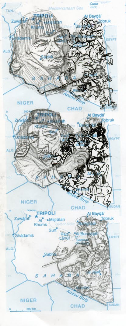 Sam Washburn Illustration: Muammar Gaddafi Illustration