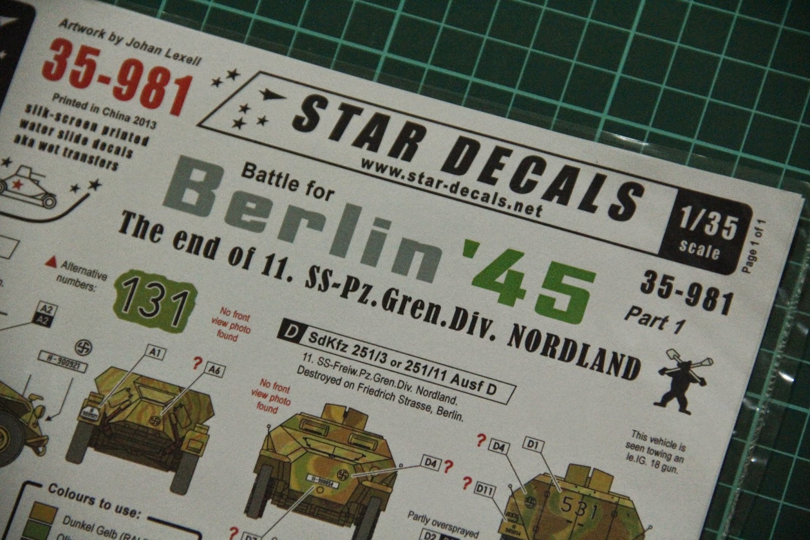 Star Decals 1/35 Battle for Berlin '45 The end of 11. SS-Pz.Gren.Div ...
