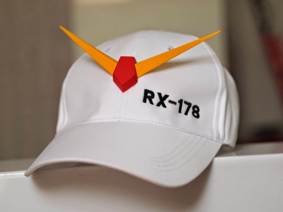 Caps/ Hats with Gundam and Zaku V-fin/ horns Fan Made Merchandise